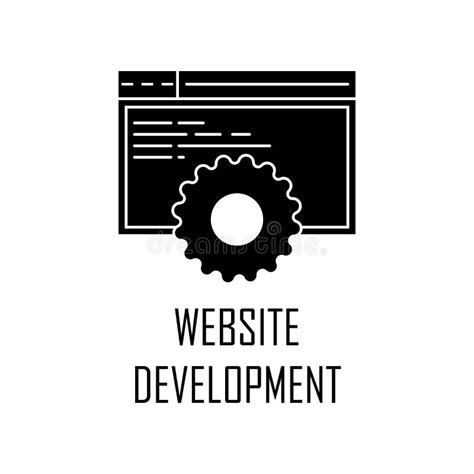 Browsersite Development Icon Element Of Web Development For Mobile