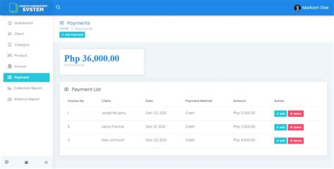 Invoice Management System Free Bootstrap Template Source Code