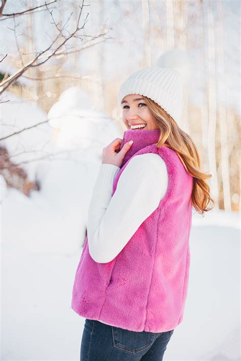 A 22 Pink Faux Fur Vest A Lonestar State Of Southern