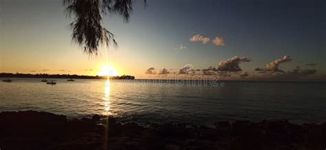 Sunset Mauritius Beach Stock Image Image Of Beach View 418379047