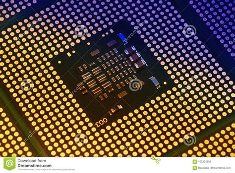 Closeup Of Aligned CPU Computer Processor Background Stock Image Image Of Equipment Isolated