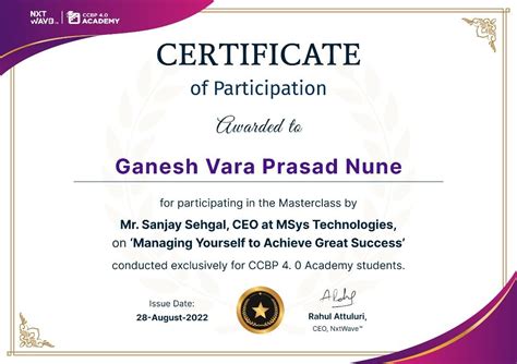 Ganesh Chowdary Nune On Linkedin Thankyou Nxtwave Ccbp