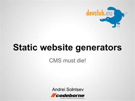 static website generators pdf