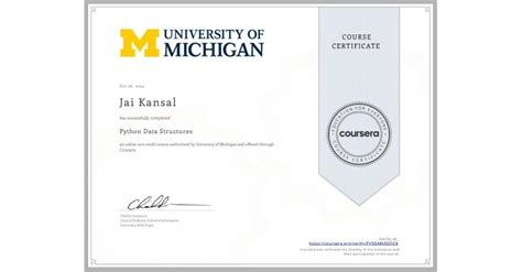 Jai Kansal On Linkedin Completion Certificate For Python Data Structures