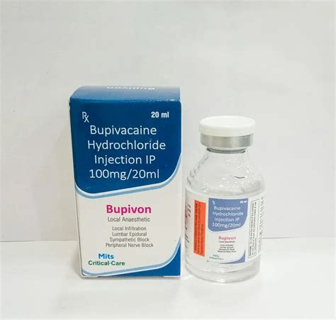 Bupivacaine Hydrochloride Injection Ip 100mg20ml At ₹ 88vial