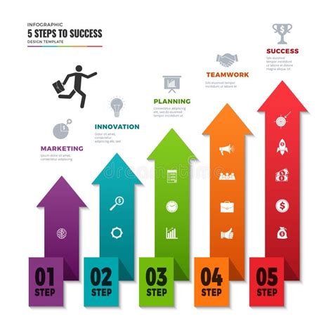 Road Infographic Timeline With Point Map Business Workflow Graphic Vector Template Stock Vector