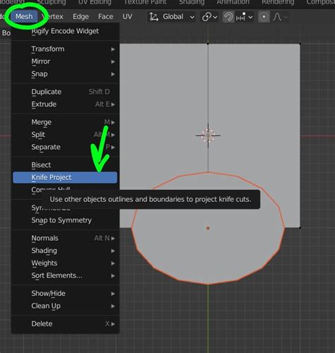 Modeling How To Cut A Half Circle In A Plane Blender Stack Exchange