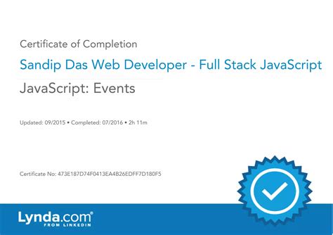 Javascript Eventscertificateofcompletion Pdf