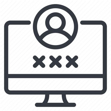 Computer User Phishing Hacker Crime Cyber Password Icon