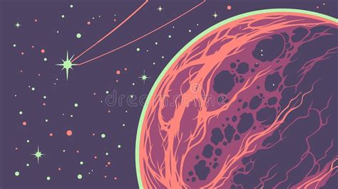 Exoplanet In Space Cosmic Scenery And Astronomical Wonder View Vector Design Generative Ai
