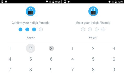 a material design android pincode library supports fingerprint