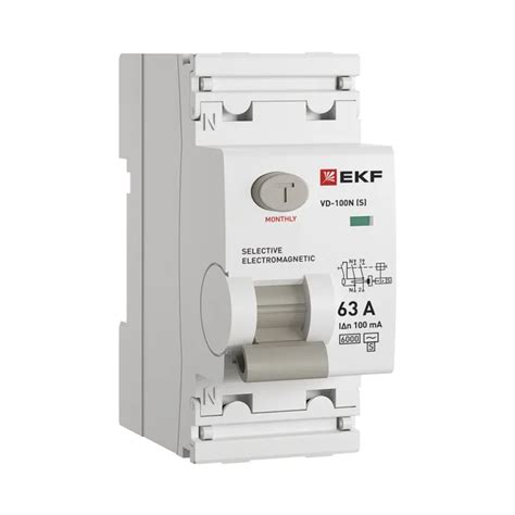 Выключатель дифференциального тока ВД 100n S 2p 63А 100мА тип Ac эл мех 6кА Proxima Ekf Цены