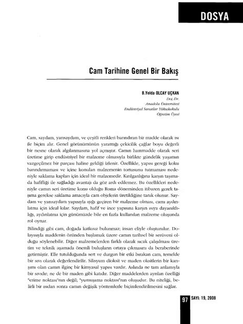 Cam Tarihine Genel Bir Bakis Pdf