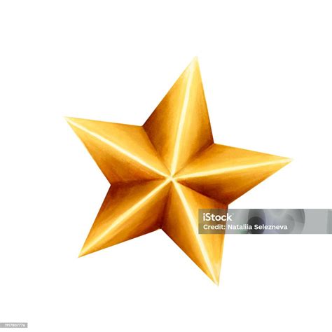 수채화 이슬람 아라비아 황금 별 그림은 흰색 배경에 고립되어 있습니다 무슬림 황금 손으로 그린 휴일 라마단 카림 또는 이드 알 아드하 2024 디자이너 판화 엽서 포장지