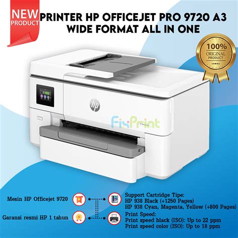 Jual Printer Hp Officejet Pro A Wide Format Print Copy Scan Wireless Lan Fax Pengganti Hp