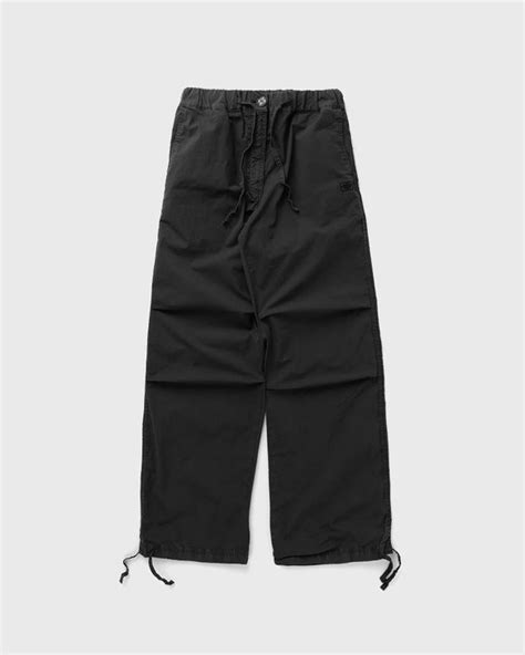 Ganni Washed Cotton Canvas Draw String Pants Black Bstn Store