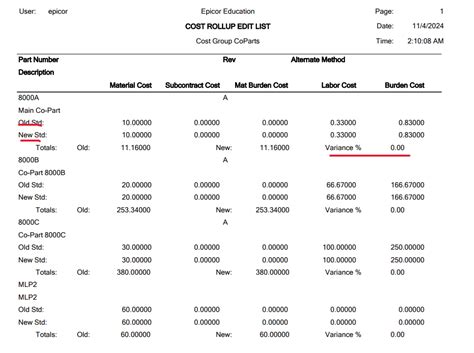 I Need Help With Creating Variance Calculation Field In Part Application Using The Oldnew