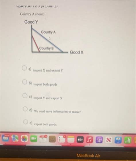 Solved A Import X And Export Y B Import Both Goods C Chegg Com