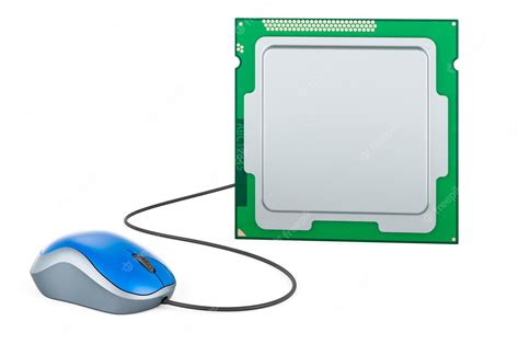 premium photo cpu computer processor unit with computer mouse 3d