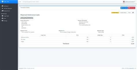 Air Cargo Management System In Php Oop Free Source Code Sourcecodester