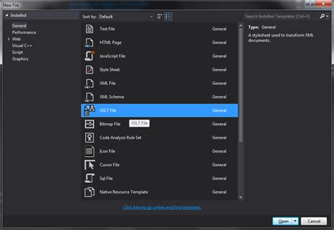 Templates Visual Studio 2012 2013 XSL XPATH Project Stack Overflow