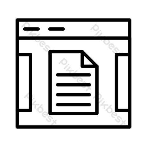 File Icon Vector Line Png Images Ai Free Download Pikbest
