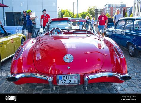 Red Chevrolet Corvette Convertible Classic C1 From The Sixties At The Classic Car Show In