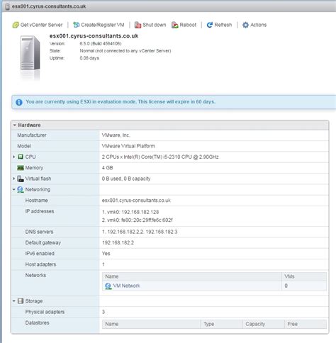 HOW TO Connect To The VMware VSphere Hypervisor ESXi Using The VSphere HTML Web