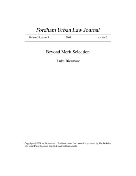 Pdf Beyond Merit Selection