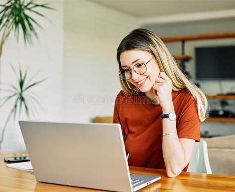 Laptop Computer Girl Woman Home Technology Female Internet Young Office