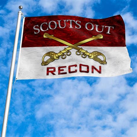 Cavalry Scouts Out Recon Flag Banner