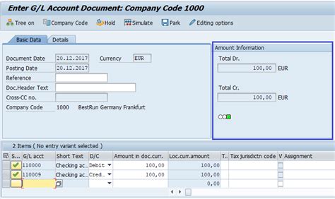 Sap Fi Journal Entry Posting