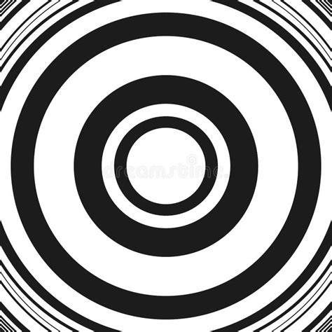 Concentric Circles Abstract Circular Pattern Geometric Monochrome Pattern With Radial