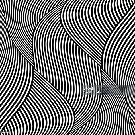Op Art Wavy Lines Pattern Stock Illustration Download Image Now Abstract Art Backgrounds