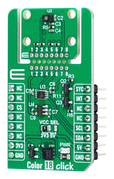Mikroe 6284 Mikroelektronika Color 18 Click Add On Board I2c 335v