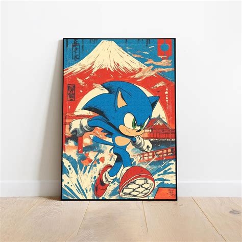 Sonic Poster Sonic Print Sonic The Hedgehog Sonic T A1 A2 A3 A4 A5 Comic Book Poster
