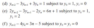 Solved Using Z Transform Methods Solve The Following Chegg