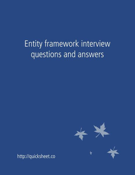 Entity Framework Interview Questions And Answers Interviewsteps
