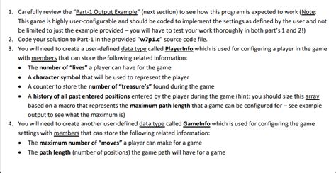 Solved 1 Carefully Review The “part 1 Output Example” Next