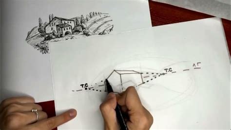 Рисуем итальянскую деревню Как рисовать линером Youtube