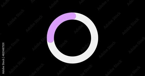 Simple Circle Loading Loop Animation On The Black Background 4k