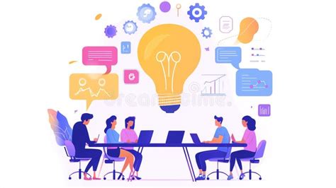 Team Brainstorming Creative Ideas Innovation Business Meeting Collaboration Project Planning