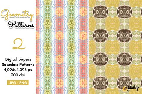 Geometry Seamless Patterns Set Graphic By Aeedzyarts Creative Fabrica