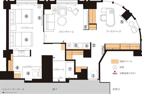 ホテルの間取り図