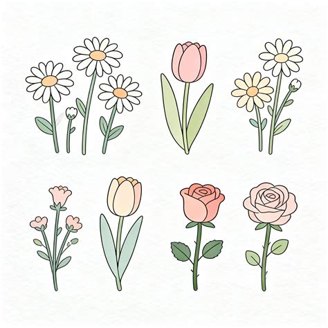 Cute Simple Flower Drawings Gallery Ai Art