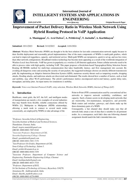 pdf improvement of packet delivery ratio in wireless mesh network