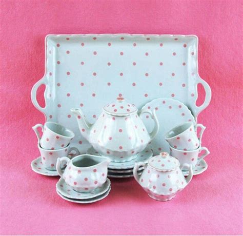 Pink Polka Dot Tea Set!!! Bebe'!!! So cute!!! | Kids tea set, Toy tea ...