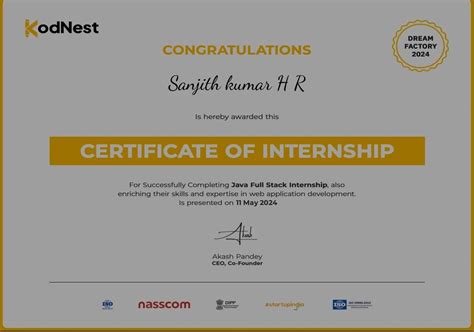 Sanjith Kumar H R On Linkedin I Completed An Intensive Full Stack