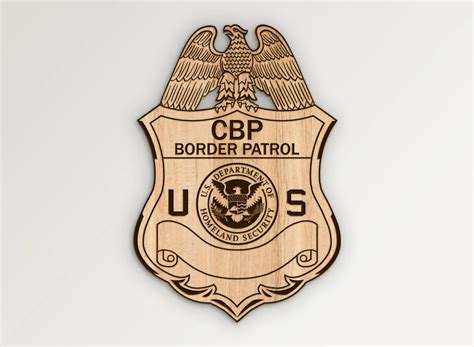 Customs Border Patrol Cbp Blank Badge Svg Vector Files Vector911