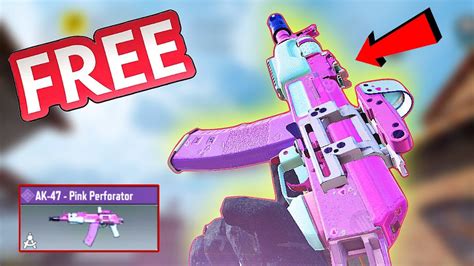 Free Ak47 Pink Perforator Skin In Codm Gameplay Youtube